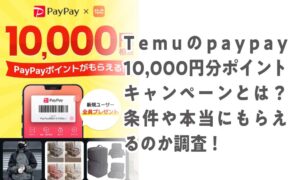 【最新】TemuでPayPay10,000円ﾎﾟｲﾝﾄのもらい方！本当にもらえる条件・注意点も徹底解説